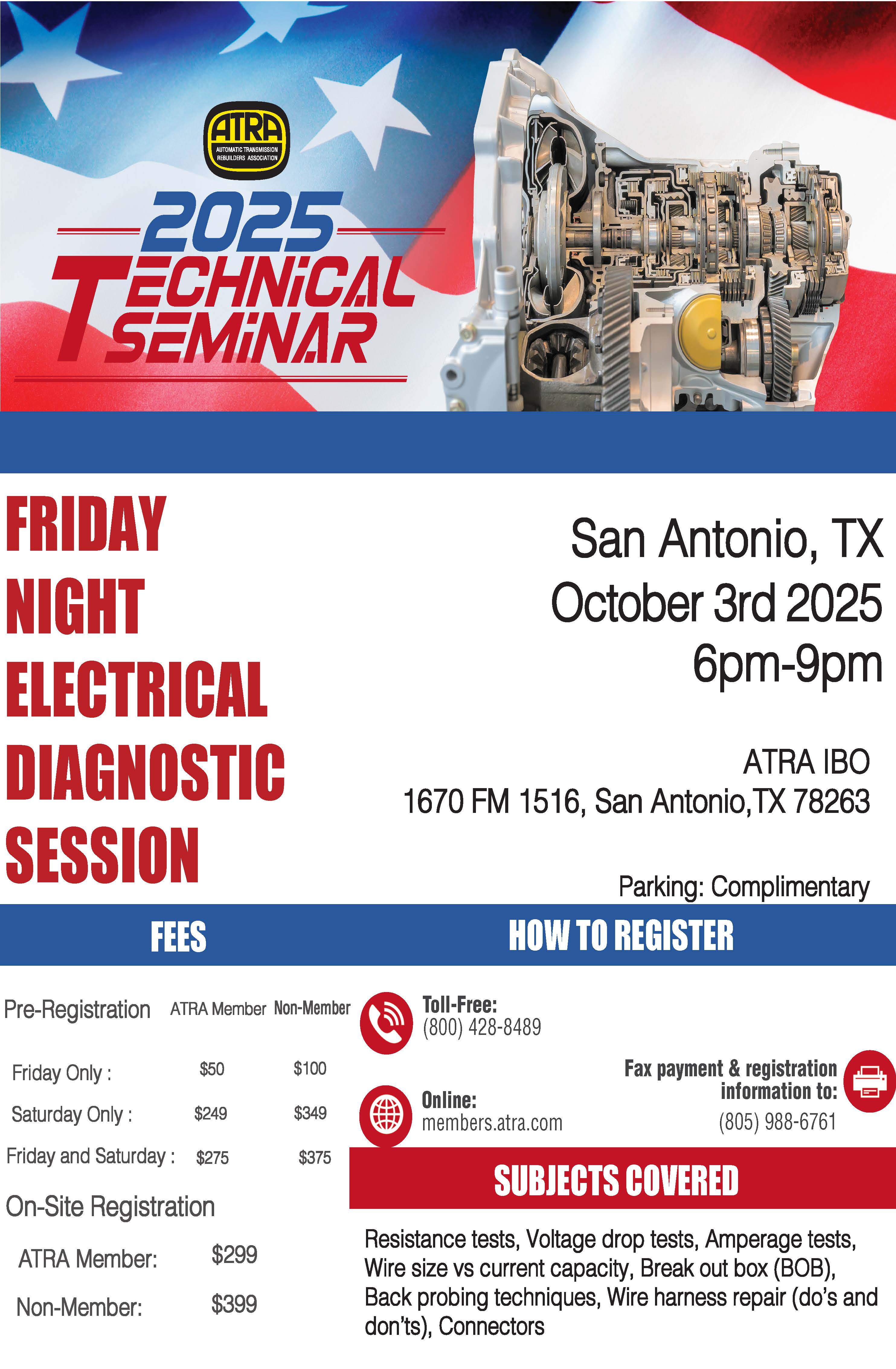10/03/25-10/04/25 Technical Seminar San Antonio, TX